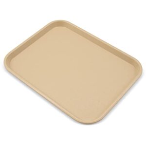 Carlisle FoodService Products Cafe Plastic Fast Food Tray, 14" x 18", Beige