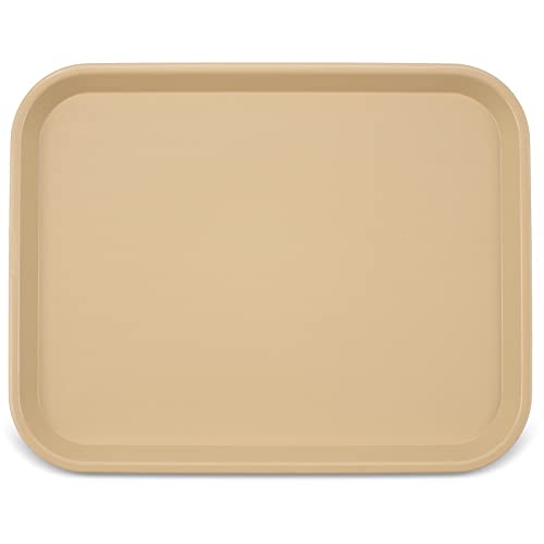 Carlisle FoodService Products Cafe Plastic Fast Food Tray, 14" x 18", Beige