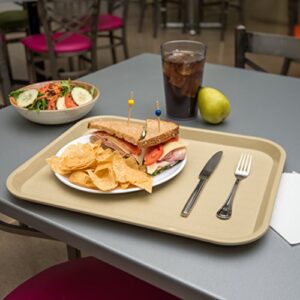 Carlisle FoodService Products Cafe Plastic Fast Food Tray, 14" x 18", Beige