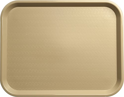 Carlisle FoodService Products Cafe Plastic Fast Food Tray, 14" x 18", Beige