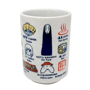 studio ghibli via bluefin benelic spirited away japanese teacup - official studio ghibli merchandise, white, 8 oz