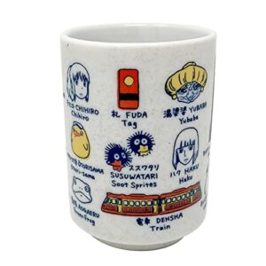 Studio Ghibli via Bluefin Benelic Spirited Away Japanese Teacup - Official Studio Ghibli Merchandise, White, 8 oz