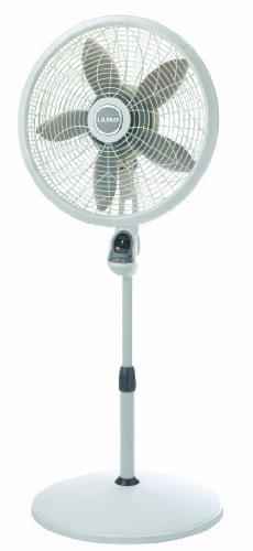 Lasko 18-Inch Remote Elegance and Performance Pedestal Floor Fan, 18 Inch, White 1850