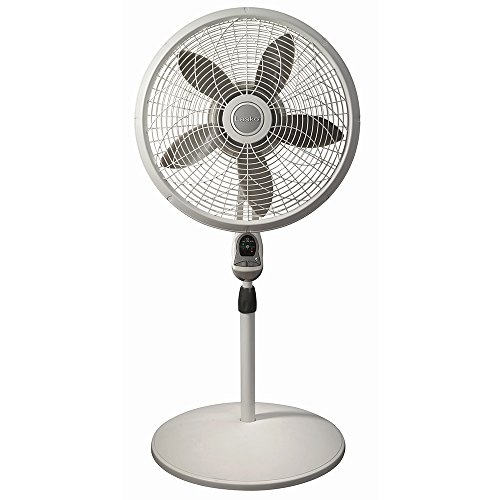 Lasko 18-Inch Remote Elegance and Performance Pedestal Floor Fan, 18 Inch, White 1850