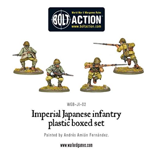 Warlord Bolt Action Imperial Japanese Infantry 1:56 WWII Military Wargaming Figures Plastic Model Kit, Small