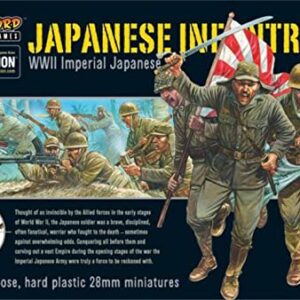 Warlord Bolt Action Imperial Japanese Infantry 1:56 WWII Military Wargaming Figures Plastic Model Kit, Small