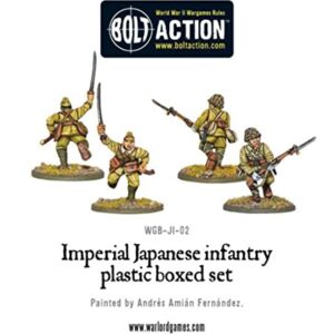 Warlord Bolt Action Imperial Japanese Infantry 1:56 WWII Military Wargaming Figures Plastic Model Kit, Small