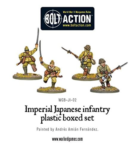 Warlord Bolt Action Imperial Japanese Infantry 1:56 WWII Military Wargaming Figures Plastic Model Kit, Small