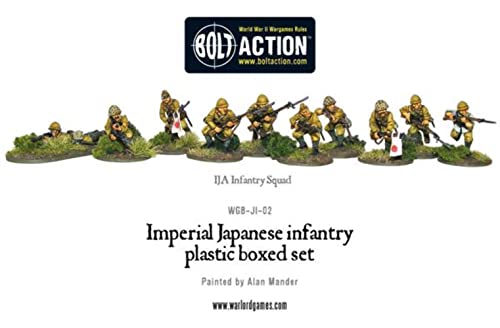 Warlord Bolt Action Imperial Japanese Infantry 1:56 WWII Military Wargaming Figures Plastic Model Kit, Small