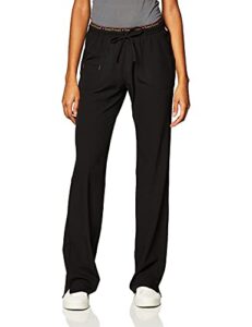 heartsoul scrubs womens drawstring medical scrubs pants, black, medium us