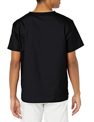 Dickies Men's Signature V-Neck Scrubs Shirt, Black, Large