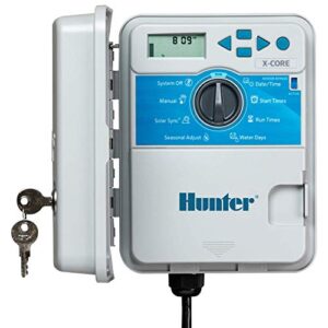 hunter sprinkler xc400 x-core 4-station outdoor irrigation controller, small