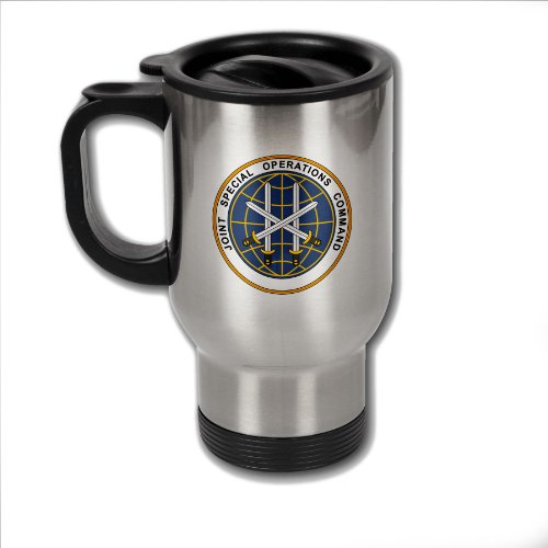 ExpressItBest Stainless Steel Coffee Mug with U.S. Joint Special Operations Command (JSOC) emblem