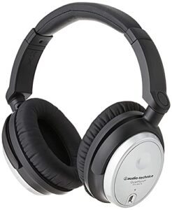 audio-technica ath-anc7b-svis quietpoint noise-cancelling headphones with in-line mic & control,black