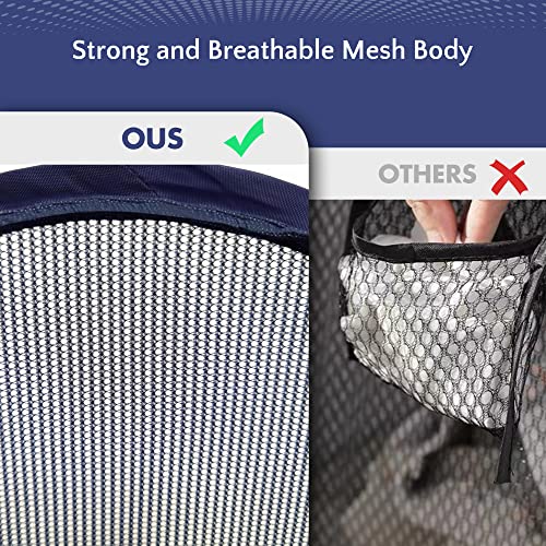 STORAGE MANIAC Pop-Up Mesh Clothes Hamper, Foldable Laundry Hamper, Side Pocket|Durable Handles|Enlarged Opening, 2- Pack