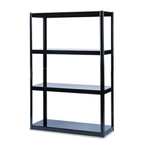 safco 5246bl boltless steel shelving five-shelf 48w x 18d x 72h black