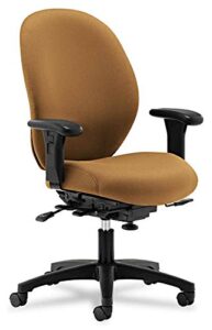 hon unanimous mid-back chair, caramel cu26