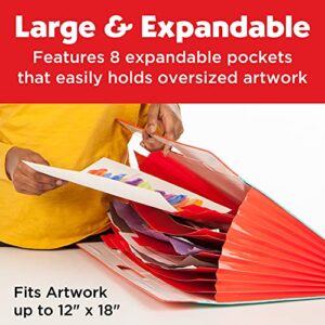 Faber-Castell My World of Art Portfolio for Kids - 8 Expandable Folder Pockets for Kid's Artwork and Keepsakes