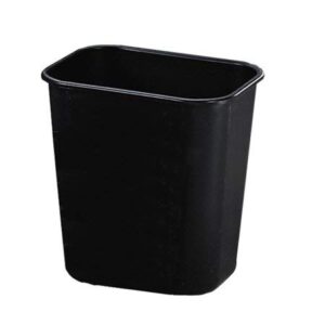 Rubbermaid Commercial Rubbermaid 295500BK Deskside Plastic Wastebasket, Rectangular, 3 1/2 gal, Black