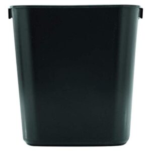 Rubbermaid Commercial Rubbermaid 295500BK Deskside Plastic Wastebasket, Rectangular, 3 1/2 gal, Black