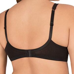 Fruit of the Loom Women's Cotton Stretch Extreme Comfort Bra, Black HUE/Sand, 38DDD