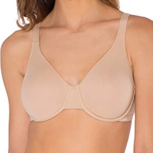 Fruit of the Loom Women's Cotton Stretch Extreme Comfort Bra, Black HUE/Sand, 38DDD