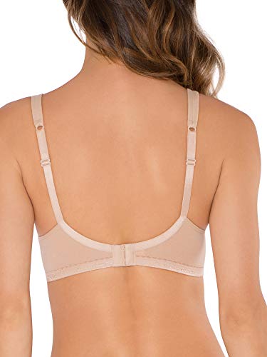 Fruit of the Loom Women's Cotton Stretch Extreme Comfort Bra, Black HUE/Sand, 38DDD