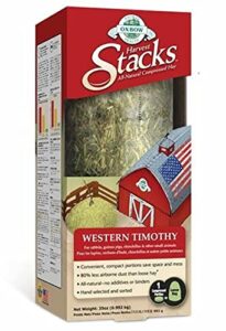 oxbow animal health harvest hay stacks - western timothy hay - all natural hay for rabbits, guinea pigs, chinchillas, hamsters & gerbils - 35 oz.