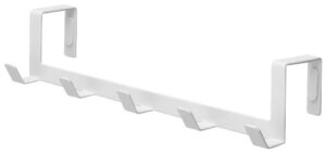 yamazaki home smart wide over the door rack, white