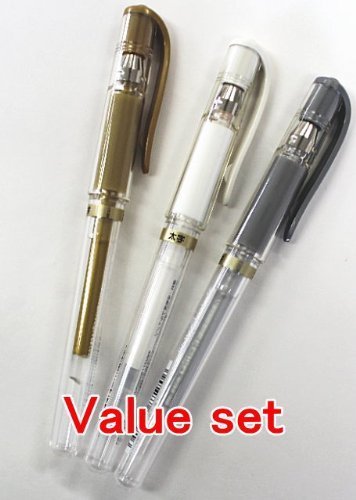 Uni Ball Signo Gel Ink Pens -Medium Point 1.0mm-gold & Silver & White Ink-value Set of 3