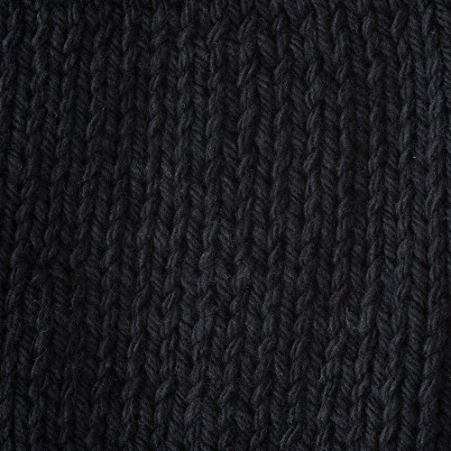 Lily 10201818040 Sugar 'N Cream Super Size Solid Yarn, 4oz, Gauge 4oz Medium, 100% Cotton, Big Ball - Black - Machine Wash & Dry