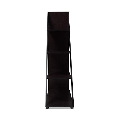 Baxton Studio Psinta Modern Shelving Unit, Dark Brown