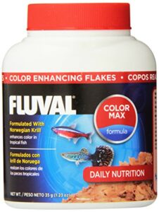 fluval color enhancing flakes fish food 35gm, 1.23-ounce