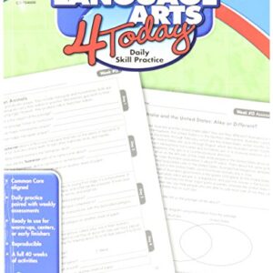 Carson-Dellosa 104600 Common Core Language Arts 4 Today Workbook, Grade 5, 0.22" Height, 8.38" Width, 10.88" Length