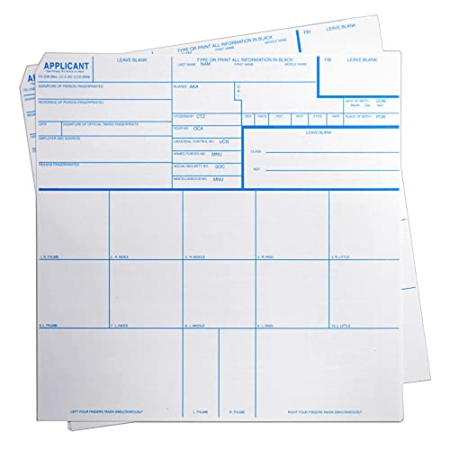 Crime Scene FD-258 Applicant Card Kit (5 pack): With Cards, Ink, Correction Tabs and Directions