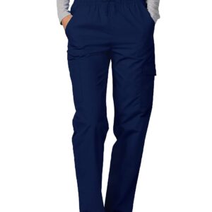 Adar Universal Scrubs for Women - Tapered Cargo Scrub Pants - 506 - Navy - XL