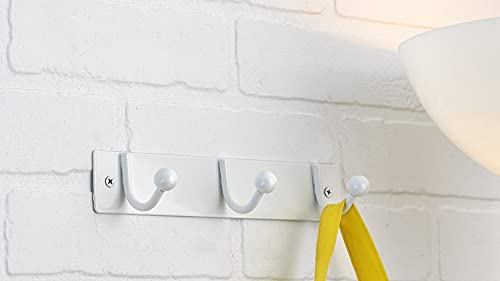 Richelieu Hardware 70548BAG Utility Hook Rack 9-1/16 in (230 mm), White