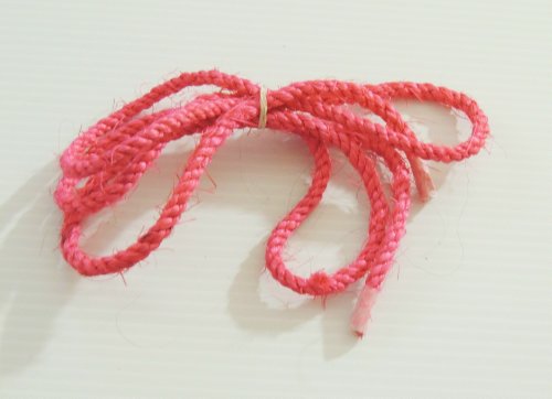 1/4" All Natural Un-oiled Pink Sisal Rope Bird Toy Parts 5'