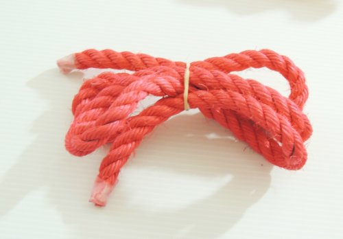 3/4" Natural Un-oiled Pink Sisal Rope Bird Toy Parts 5'