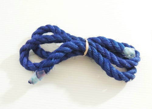 3/4" Natural Un-oiled Blue Sisal Rop Bird Toy Parts 5'