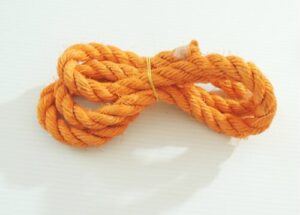 3/4" natural un-oiled orange sisal rope bird toy parts 5'