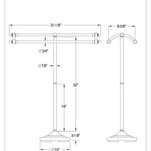 Kingston Brass SCC2278 Pedestal Round Towel-Rack, Brushed Nickel