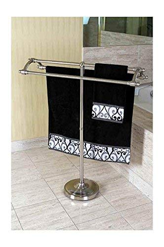 Kingston Brass SCC2278 Pedestal Round Towel-Rack, Brushed Nickel