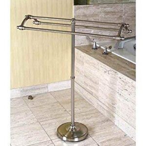 Kingston Brass SCC2278 Pedestal Round Towel-Rack, Brushed Nickel