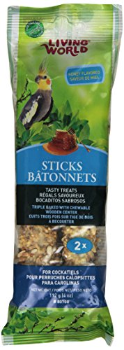 Living World Cockatiel Honey Treat Sticks, 4-Ounce