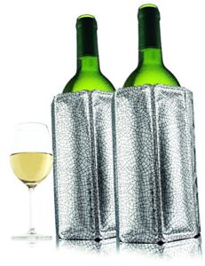 vacu vin active wine cooler silver, set of 2