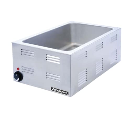 KTKAP Commercial Kitchen Portable Steam Table Food Warmer Soup Station Set for Catering and Restaurants Stainless Steel, Silver Tone, (FW-1200W)