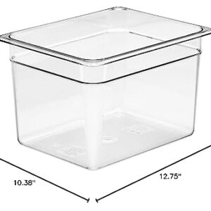 Cambro Camwear 28CW135 Food Pan, 1/2 by 8-Inch, Clear