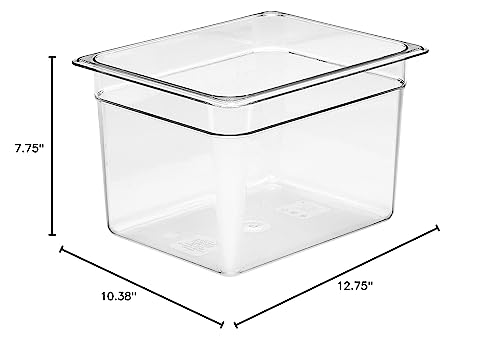 Cambro Camwear 28CW135 Food Pan, 1/2 by 8-Inch, Clear