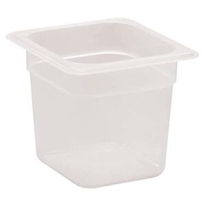 cambro 66pp190 1/6 size polypropylene food pans, translucent (6/case)